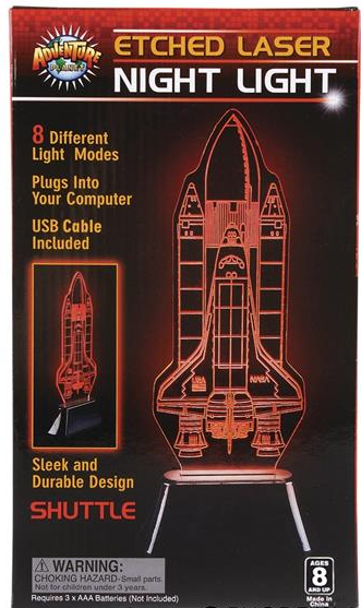 11" 3D Laser Light Shuttle – Sloan Museum & Longway Planetarium